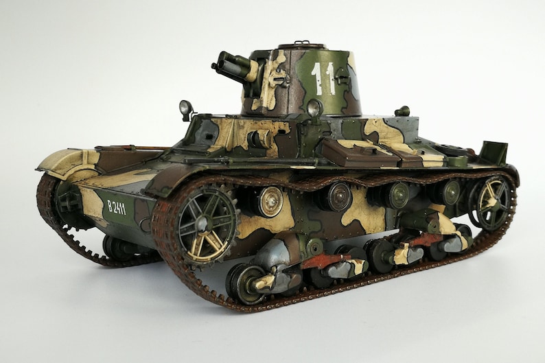 Light Tank Vickers 6 Ton Mk.e Type B in Bulgarian Service. WWII Military Model Series 1:35 Scale ...