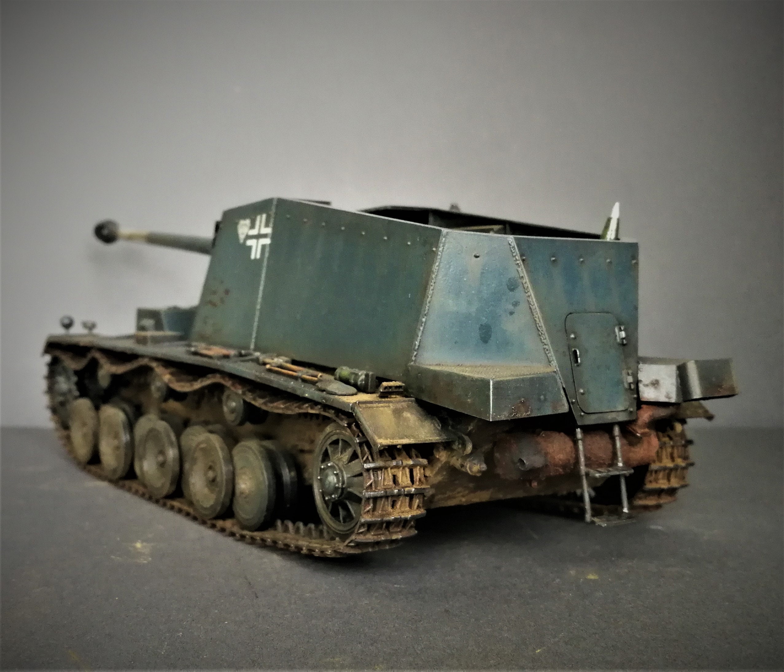 12.8cm German Self-propelled Anti-tank Gun Sturer Emil moritz. WWII ...