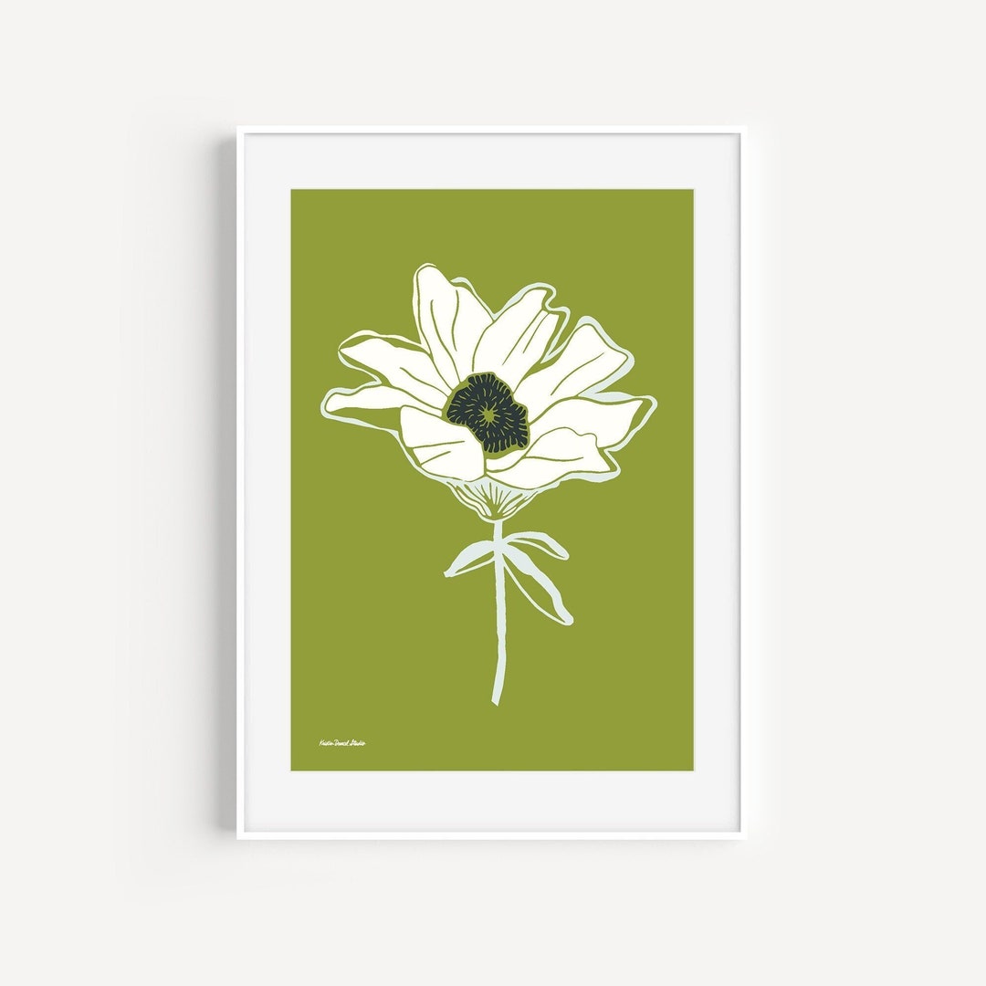 Oopsie Daisy Art, Large Print, Green Wall Prints, Black Eyed Susan Art ...