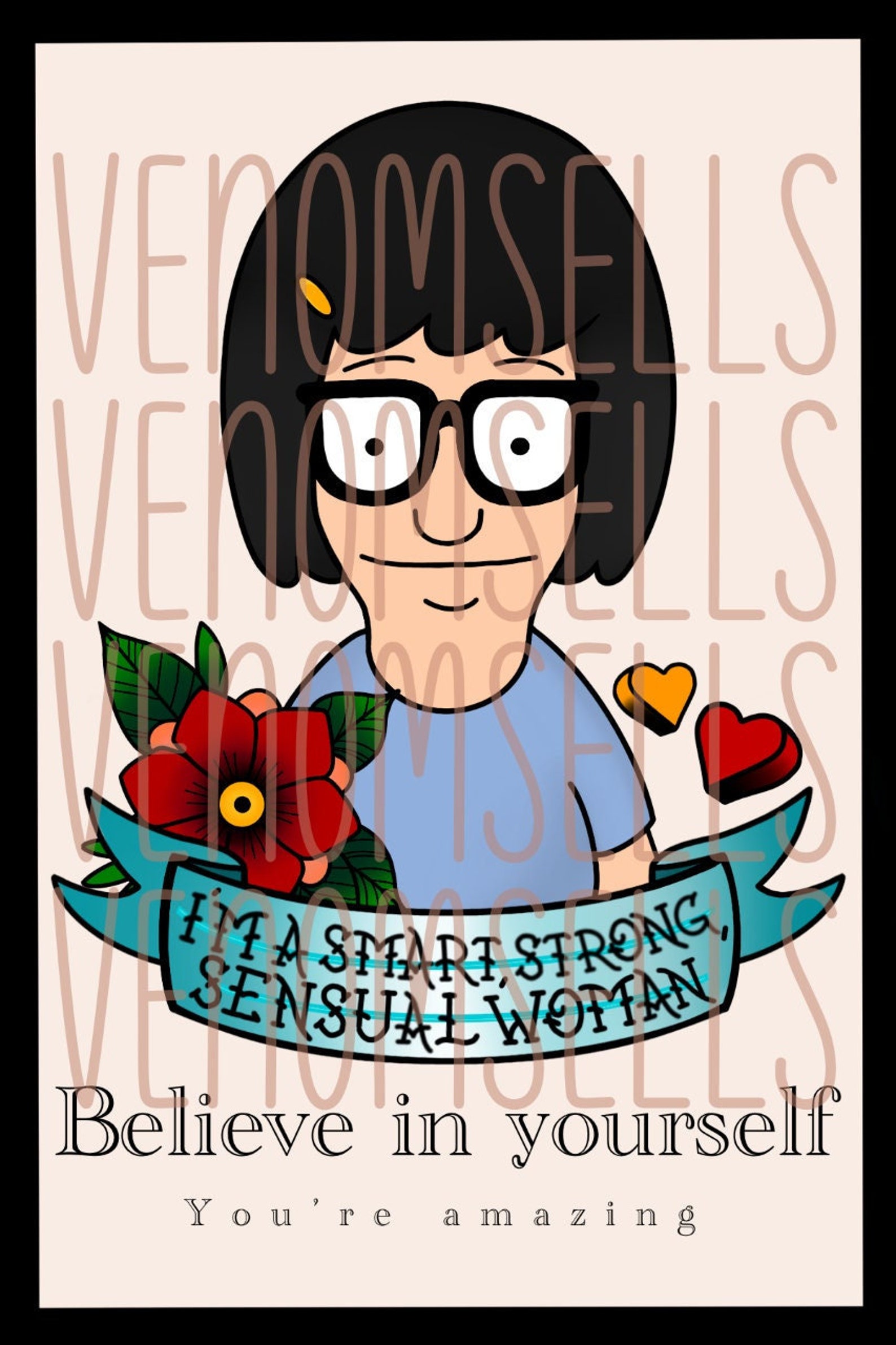 Tina Belcher | Smart, Strong Sensual Woman Art Print DIGITAL DOWNLOAD ...