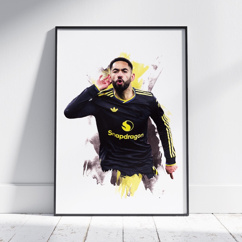 Matheus Cunha - 2025/26 - Third Kit - Football Poster - Football Print ...