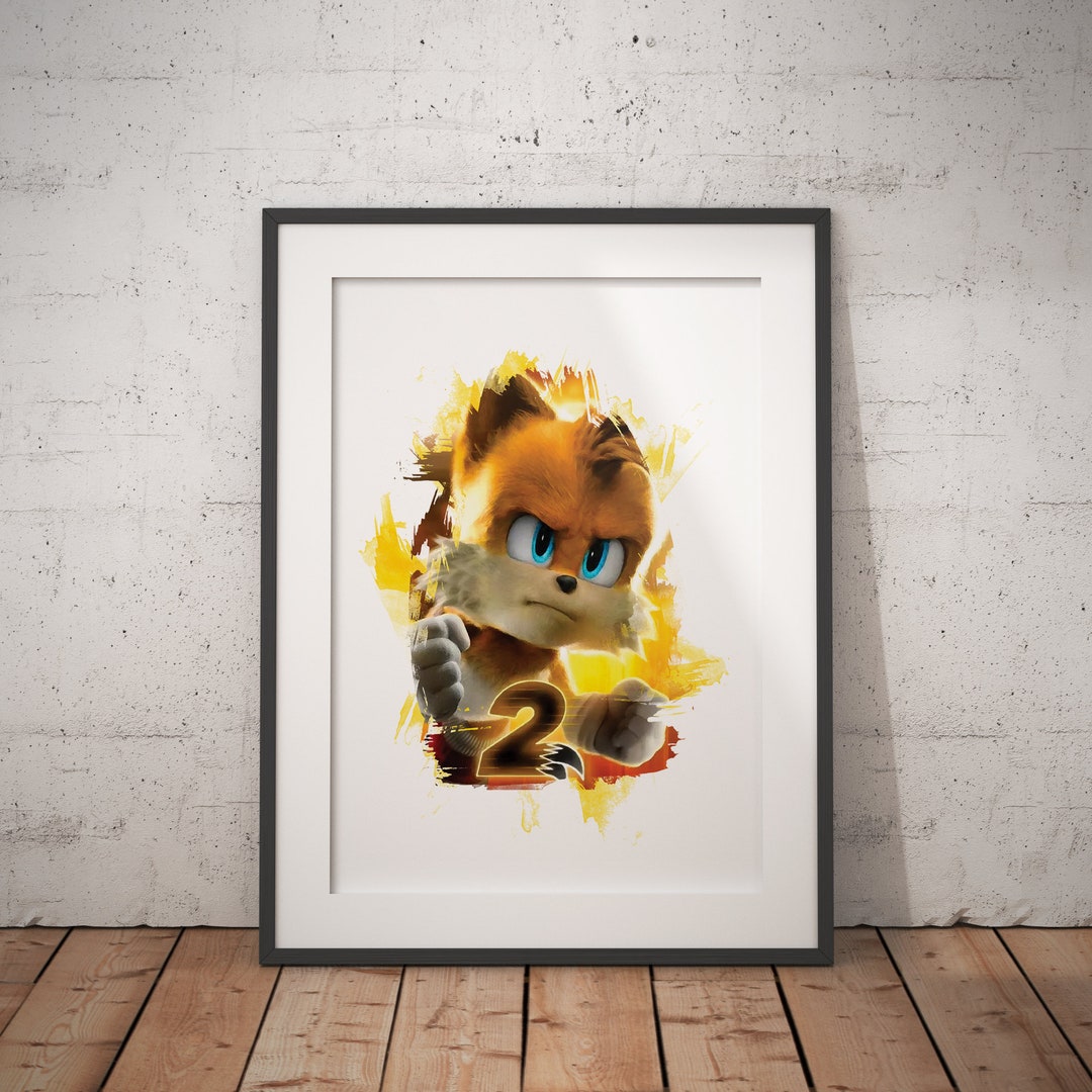 Tails - Movie Poster - Movie Print - Sonic the Hedgehog - Kids Room Art ...