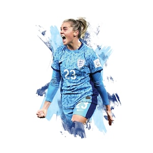 Alessia Russo - England - Away Kit - Digital Poster - Digital Print - Etsy
