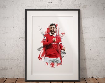 Bruno Fernandes Manchester United Poster Print Art - Etsy