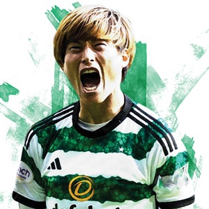 Kyogo Furuhashi - 2023/24 - Home Kit - Football Poster - Football Print ...