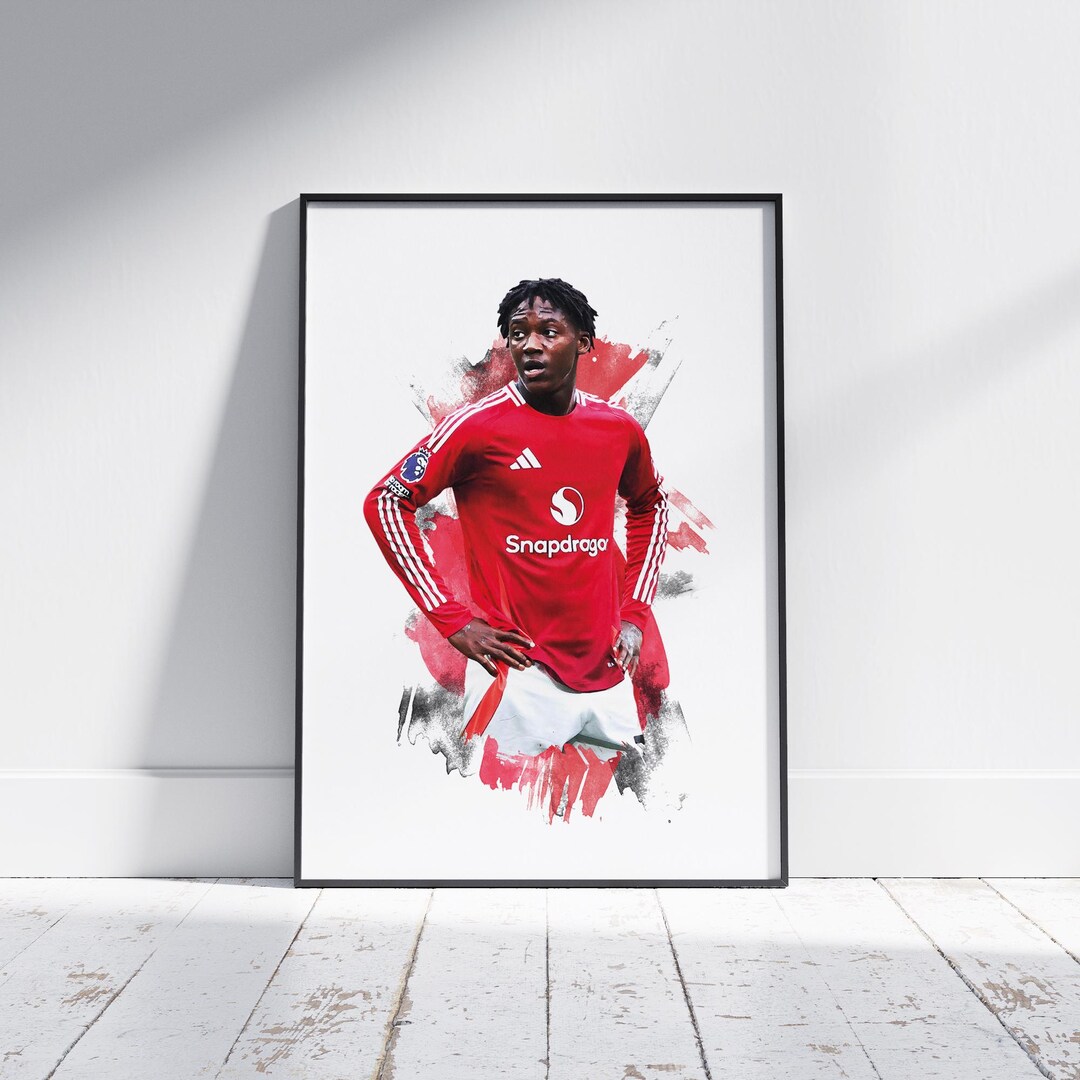 Kobbie Mainoo - 2024/25 - Home Kit - Poster - Print - Etsy