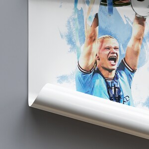 Erling Haaland - Champions League - Poster - Print - Etsy UK