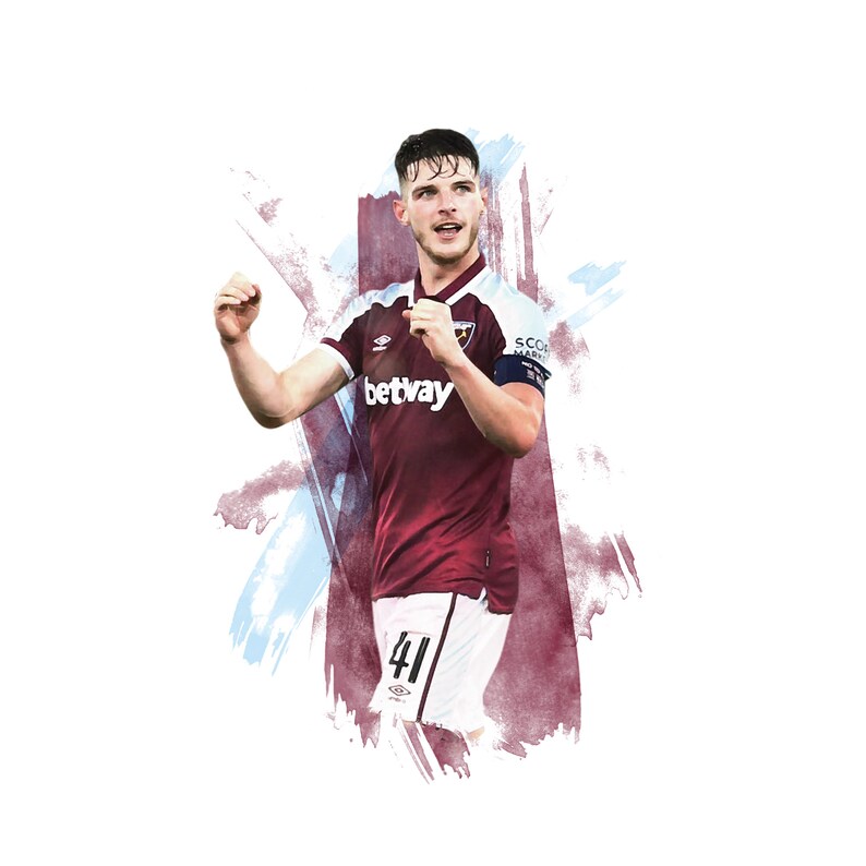 Declan Rice Football Poster Football Print - Etsy UK