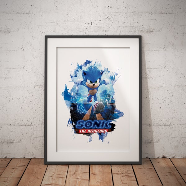 Sonic Movie Poster Print - Etsy Israel
