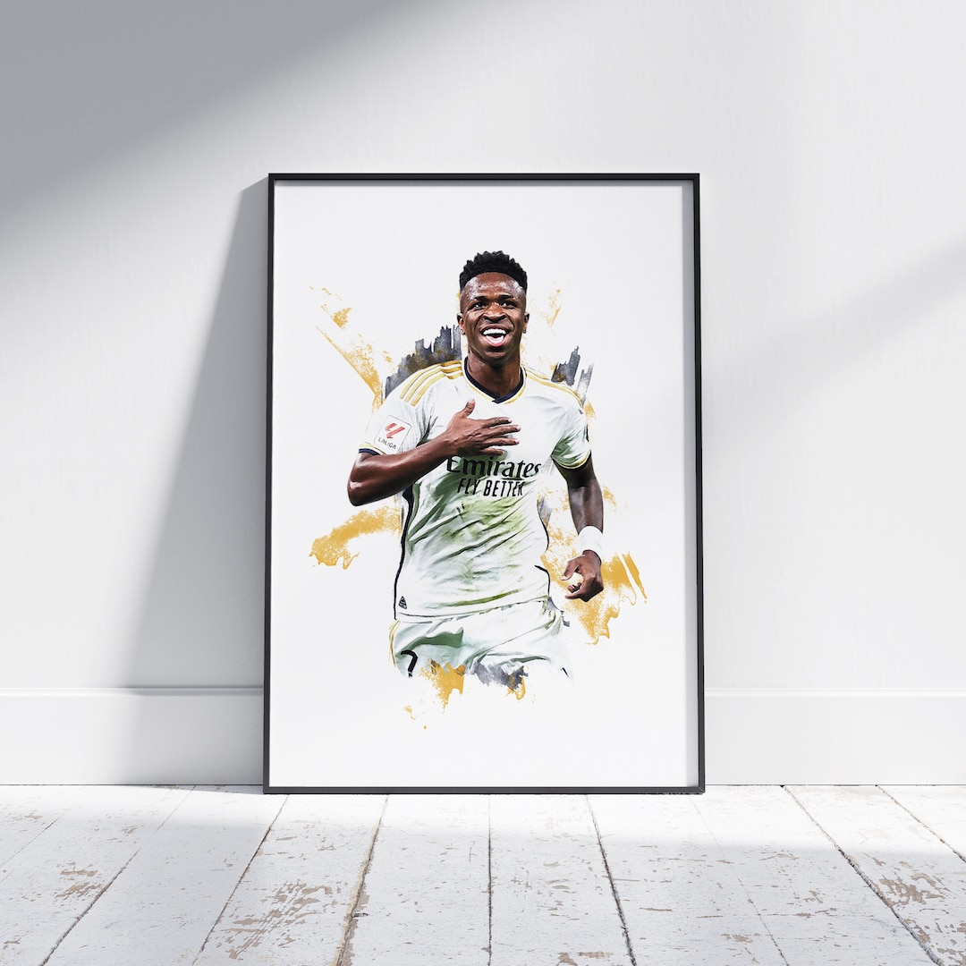 Vinicius Junior 2023/24 Home Kit Digital Football Poster Digital ...