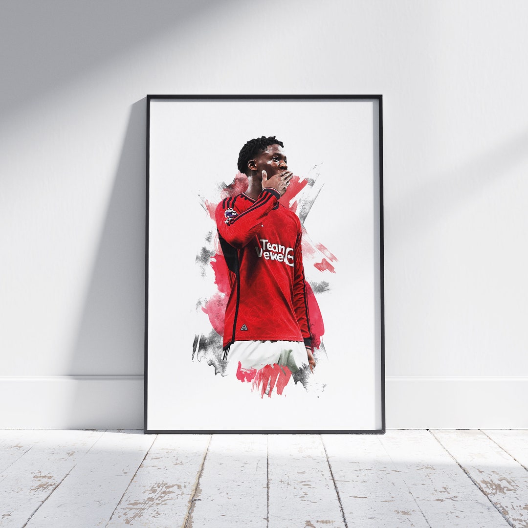 Kobbie Mainoo - 2023/24 - Home Kit - Poster - Print - Etsy