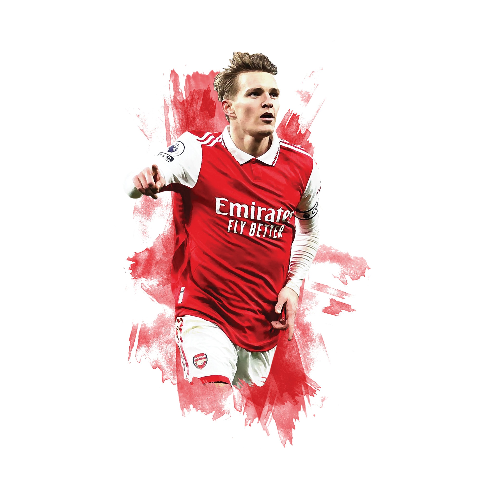 Martin Odegaard - 2022/23 - Home Kit - Digital Poster - Digital Print ...