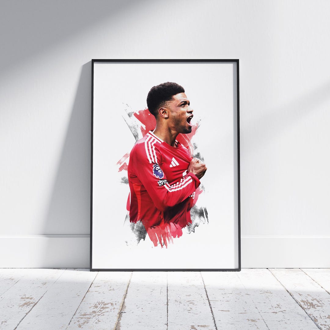 Amad Diallo - 2024/25 - Home Kit - Poster - Print - Etsy