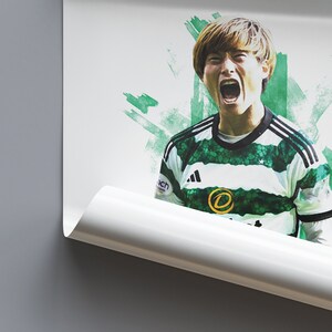 Kyogo Furuhashi - 2023/24 - Home Kit - Football Poster - Football Print ...