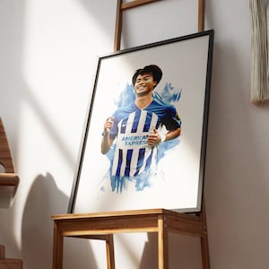 Kaoru Mitoma - 2023/24 - Football Poster - Football Print - Etsy