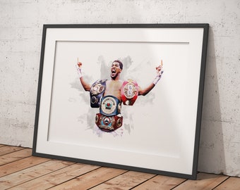 Anthony Joshua Poster Boxing Poster Sports Poster Athletic Poster A3 A4 ...
