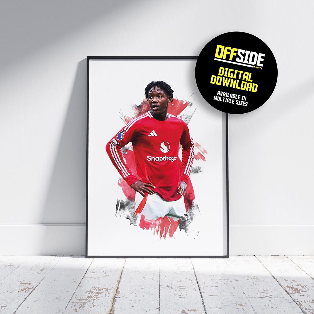 Kobbie Mainoo - 2024/25 - Home Kit - Digital Poster - Digital Print ...