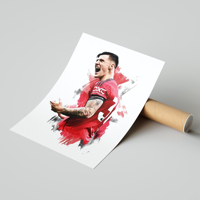 Benjamin Sesko - 2025/26 - Home Kit - Football Poster - Football Print ...
