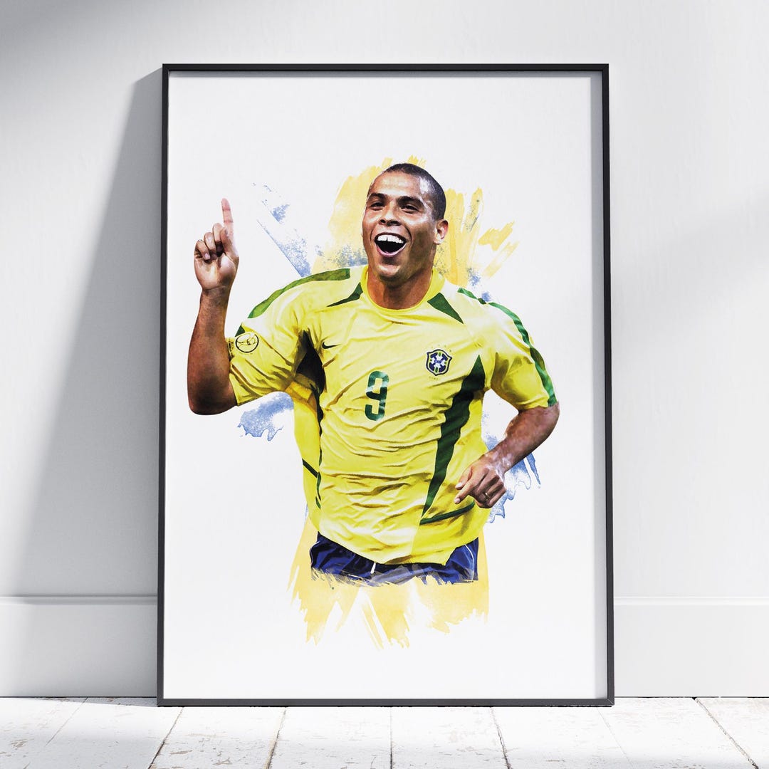 Ronaldo - R9 - Brazil - Legend - Football Poster - Football Print - Etsy