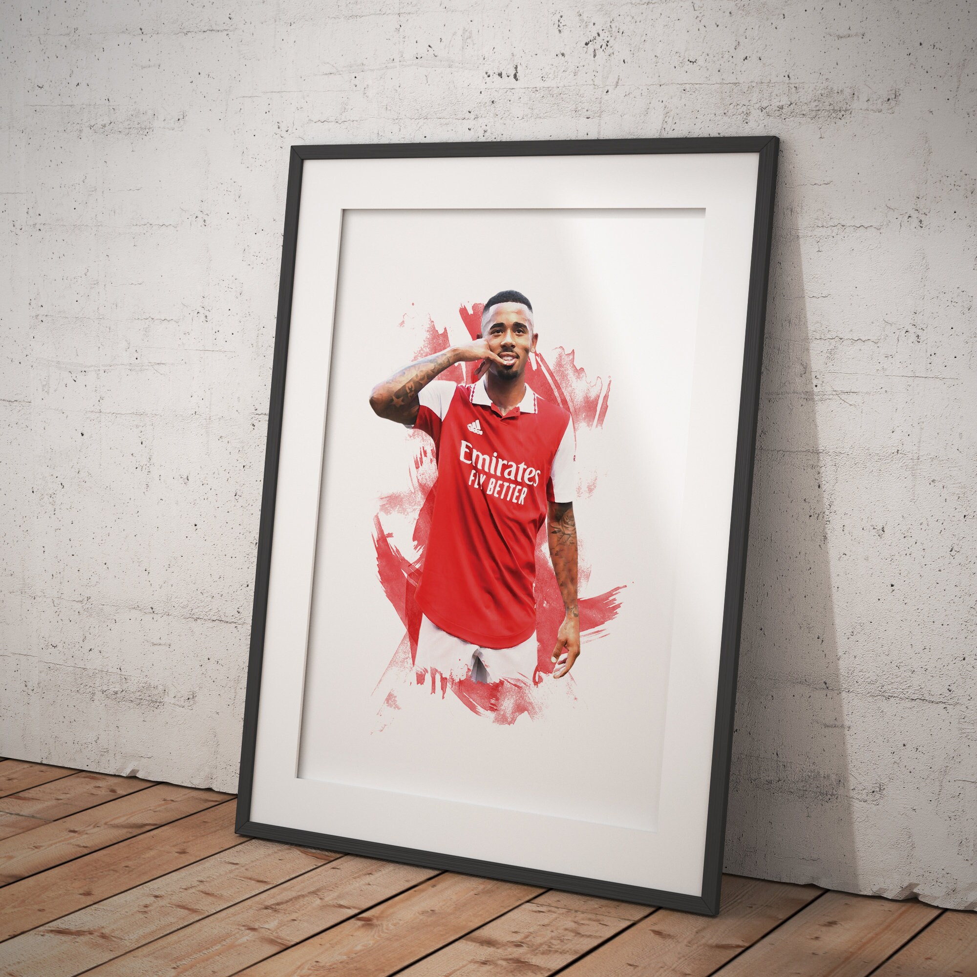 Gabriel Jesus 2022/23 Home Kit Football Poster - Etsy UK