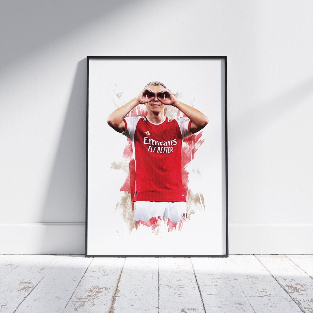 Leandro Trossard - 2023/24 - Home Kit - Football Poster - Football ...
