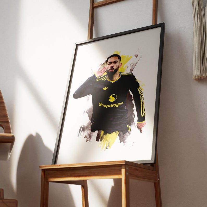 Matheus Cunha - 2025/26 - Third Kit - Football Poster - Football Print ...