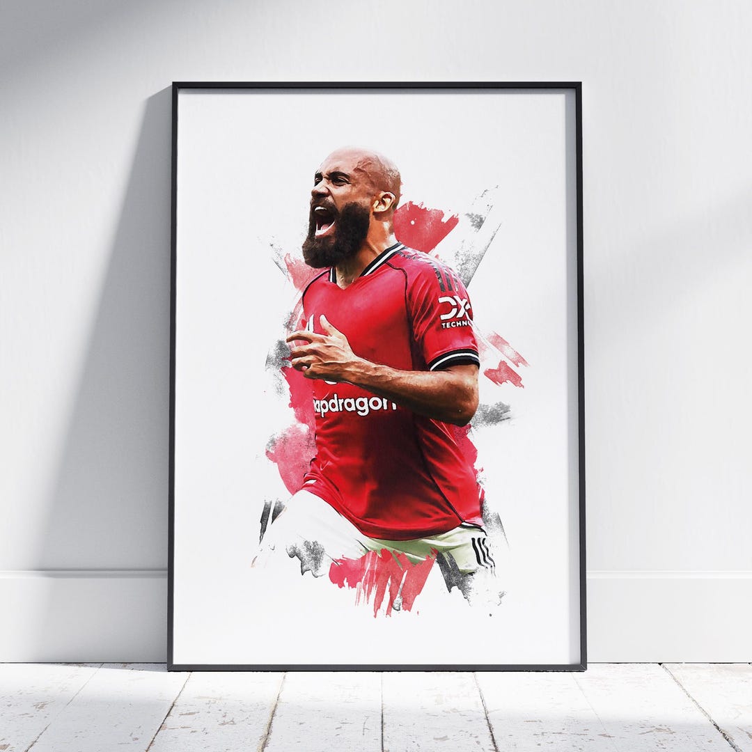 Bryan Mbeumo - 2025/26 - Home Kit - Football Poster - Football Print ...