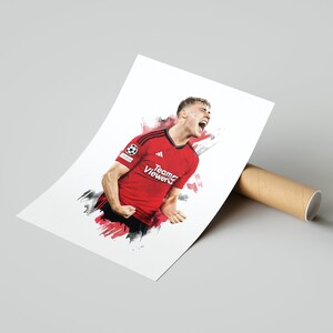 Rasmus Hojlund 2023/2024 Home Kit Poster Print - Etsy