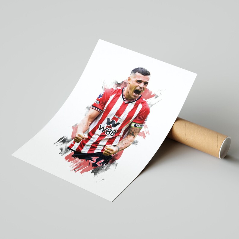 Granit Xhaka - 2025/2026 - Football Poster - Football Print - Etsy Canada