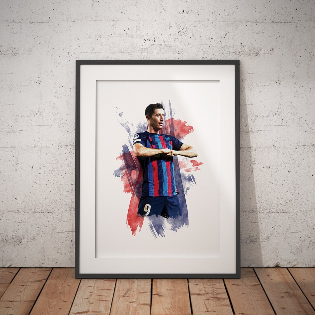 Robert Lewandowski Football Art Print (digital Download) - Etsy
