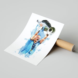 Erling Haaland - Champions League - Poster - Print - Etsy UK