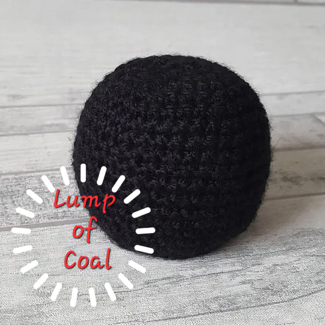 Chocolate Orange Festive Cover Lump of Coal Hand Knitted Stocking ...