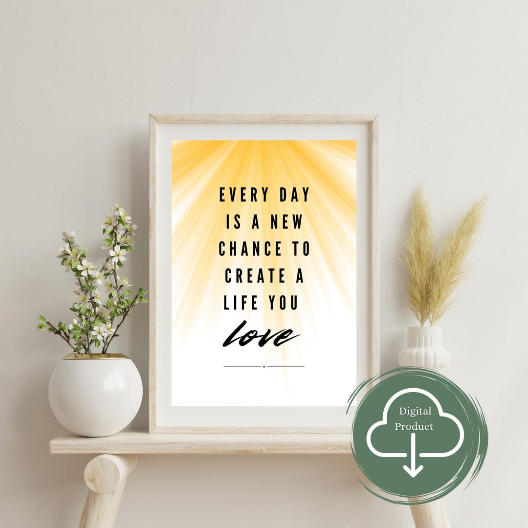 Motivational Wall Art, Minimalistic Printable Wall Art, Inspirational ...