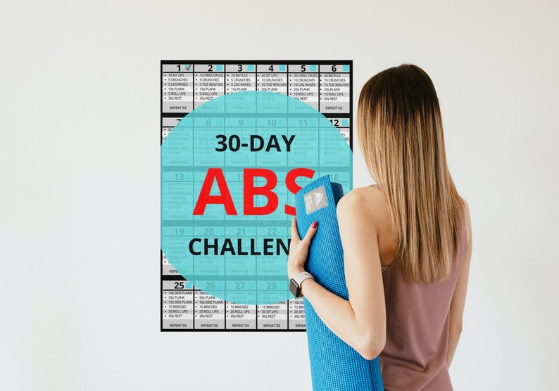 30-day ABS Challenge | Digital File - Etsy
