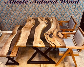 Modern Epoxy Dining Table - Etsy