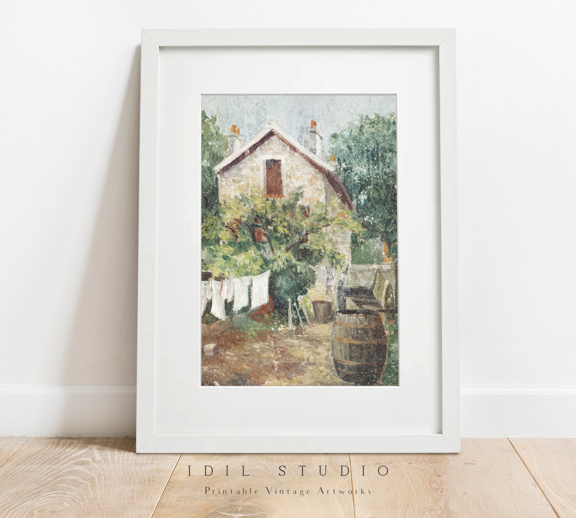 Laundry Line Oil Painting Rustic Laundry Room Decor - Etsy