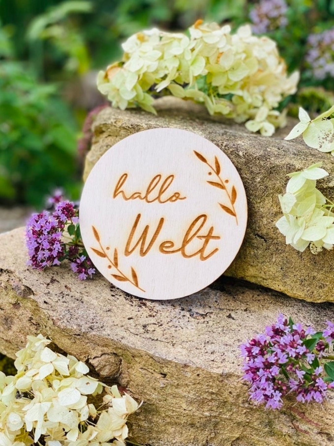 Milestone Coins Made of Wood, Milestone Card Set first Baby Year, Round ...