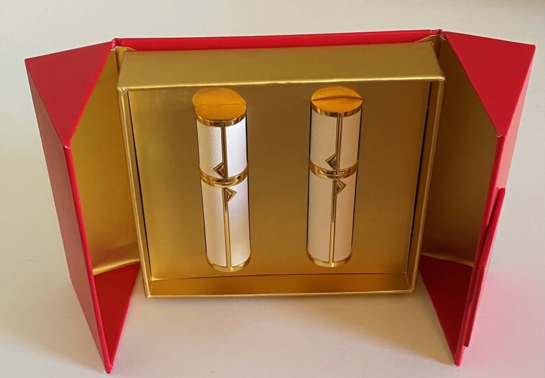 Luxury White Atomizer Set (qty 2) in Red Gift Box - Etsy