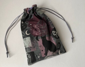 Tarot Card Bag Drawstring Bag Tarot Deck Pouch Crystals | Etsy