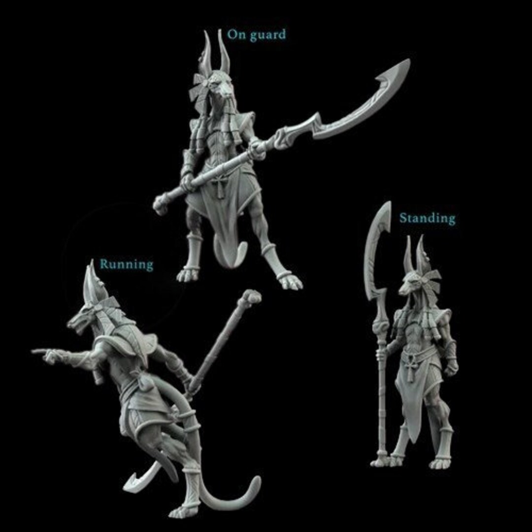 Egyptian Gods.anubis Guards. D&D, RPG, Pathfinder, Resin Miniature, Dnd ...
