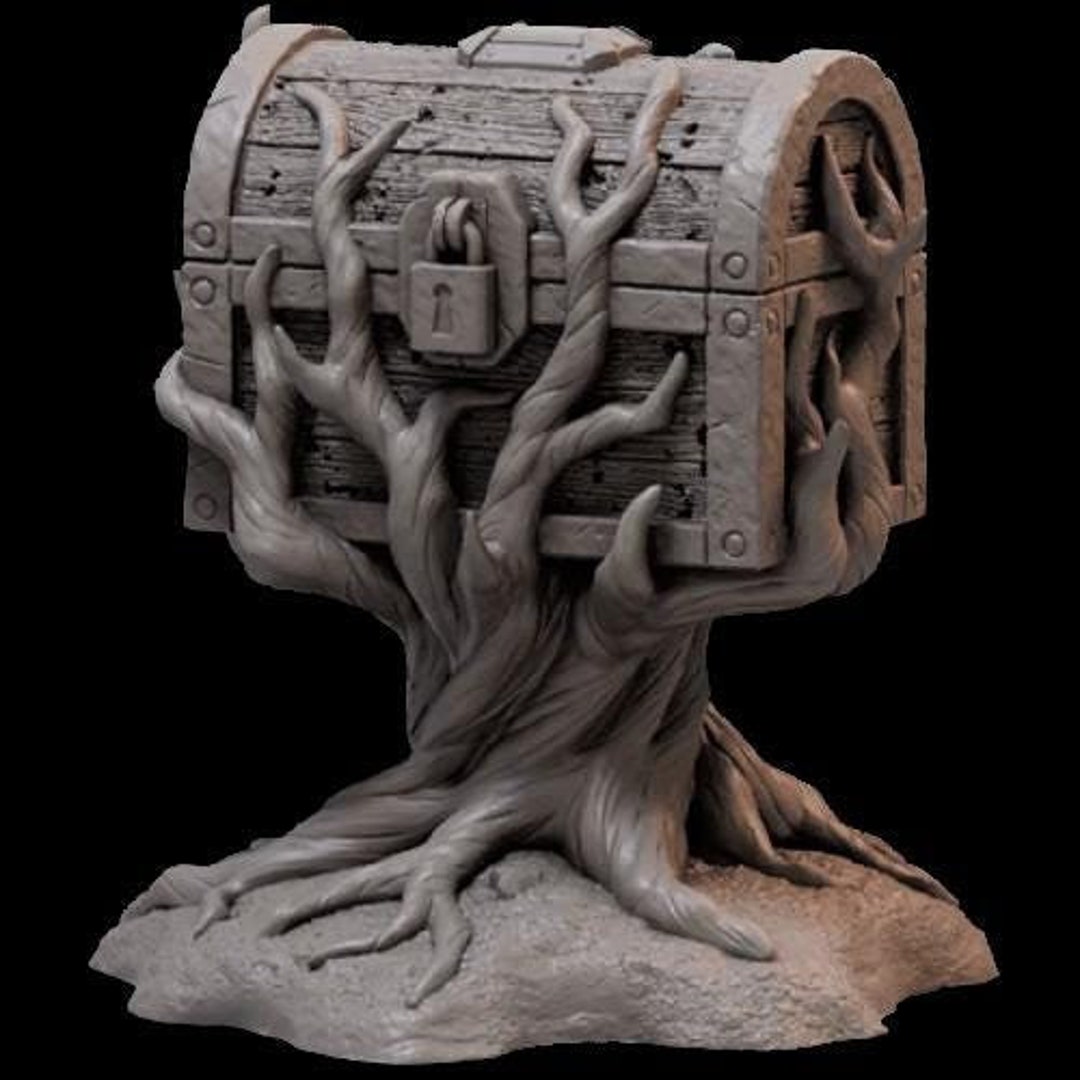 Treasure Chest. Mimic. Loot. D&D Object. Terrain, RPG, Resin Miniature ...