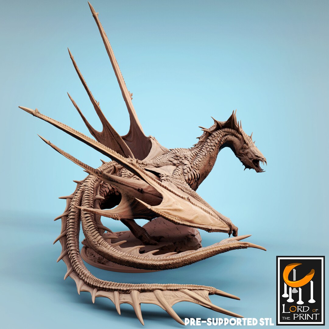 Wyvern Matriarch. Vouivre. Lord of the Print. D&D, RPG, Pathfinder ...