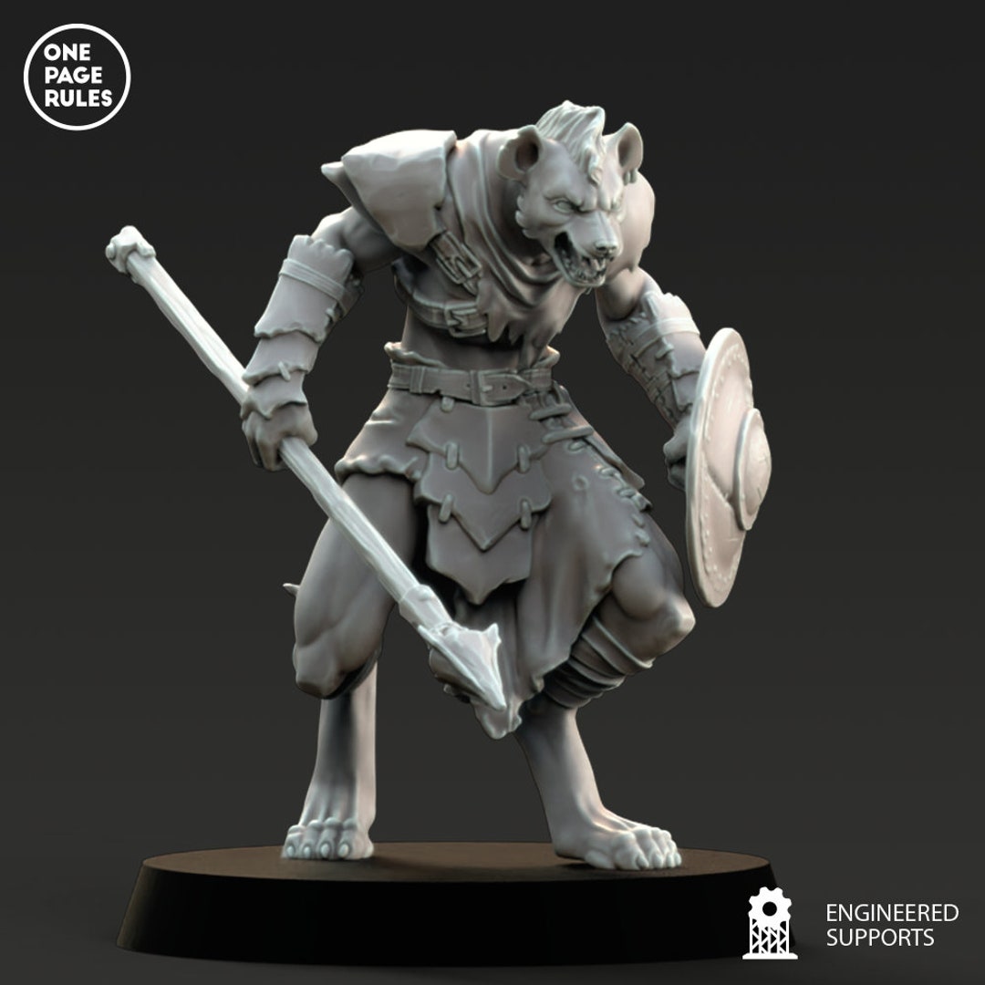 Beastmen Army. Hyena Fighters. Trollocs. D&D, RPG, Pathfinder, Resin ...