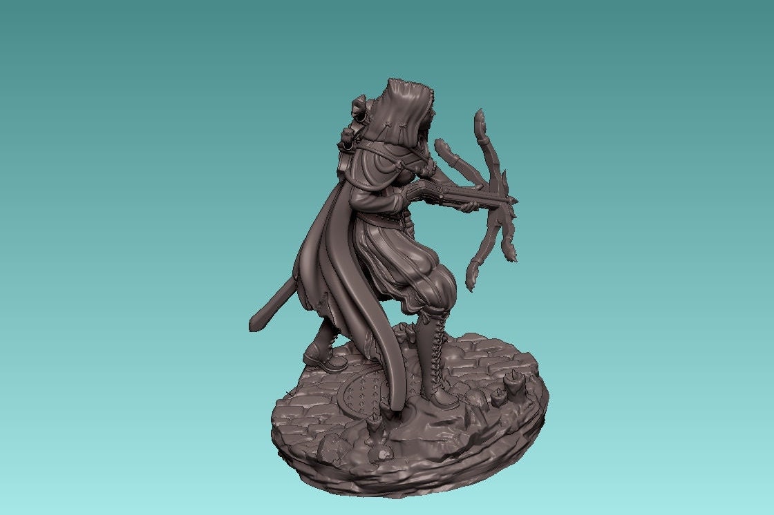 Female Human Rogue. Crossbow. D&D, RPG, Pathfinder, Resin Miniature ...