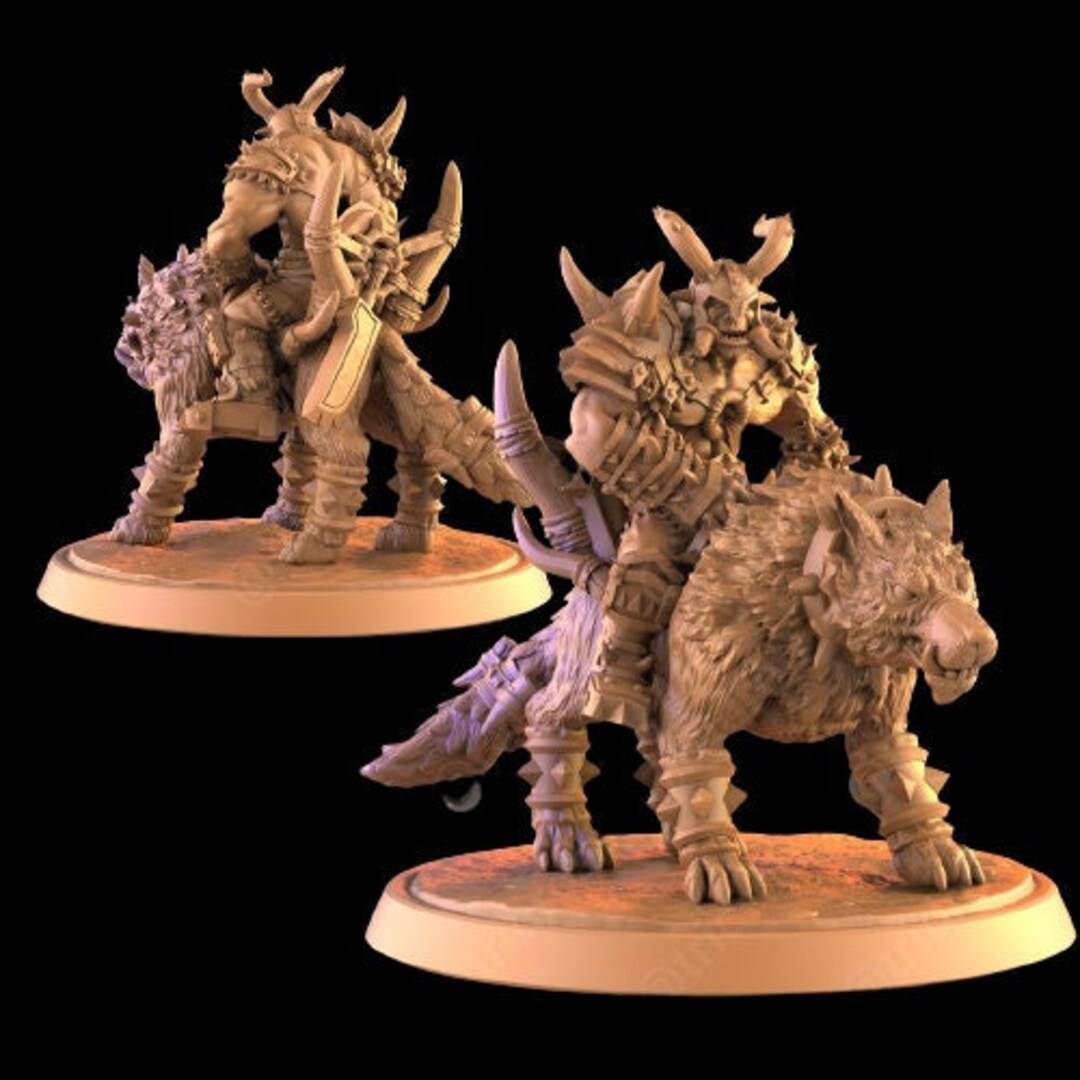 Orc Army. Dire Wolf Mount . Orc Rider Female and Male. D&D, Pathfinder ...