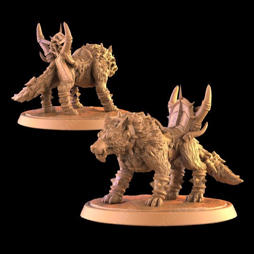 Orc Army. Dire Wolf Mount . Orc Rider Female and Male. D&D - Etsy