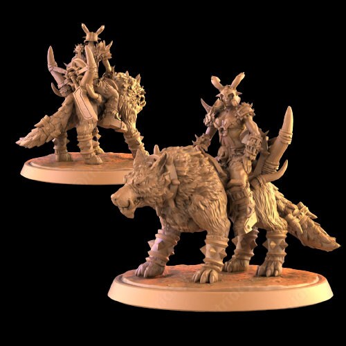Orc Army. Dire Wolf Mount . Orc Rider Female and Male. D&D - Etsy