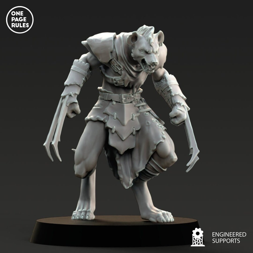 Beastmen Army. Hyena Soldiers. Trollocs. D&D, RPG, Pathfinder, Resin ...