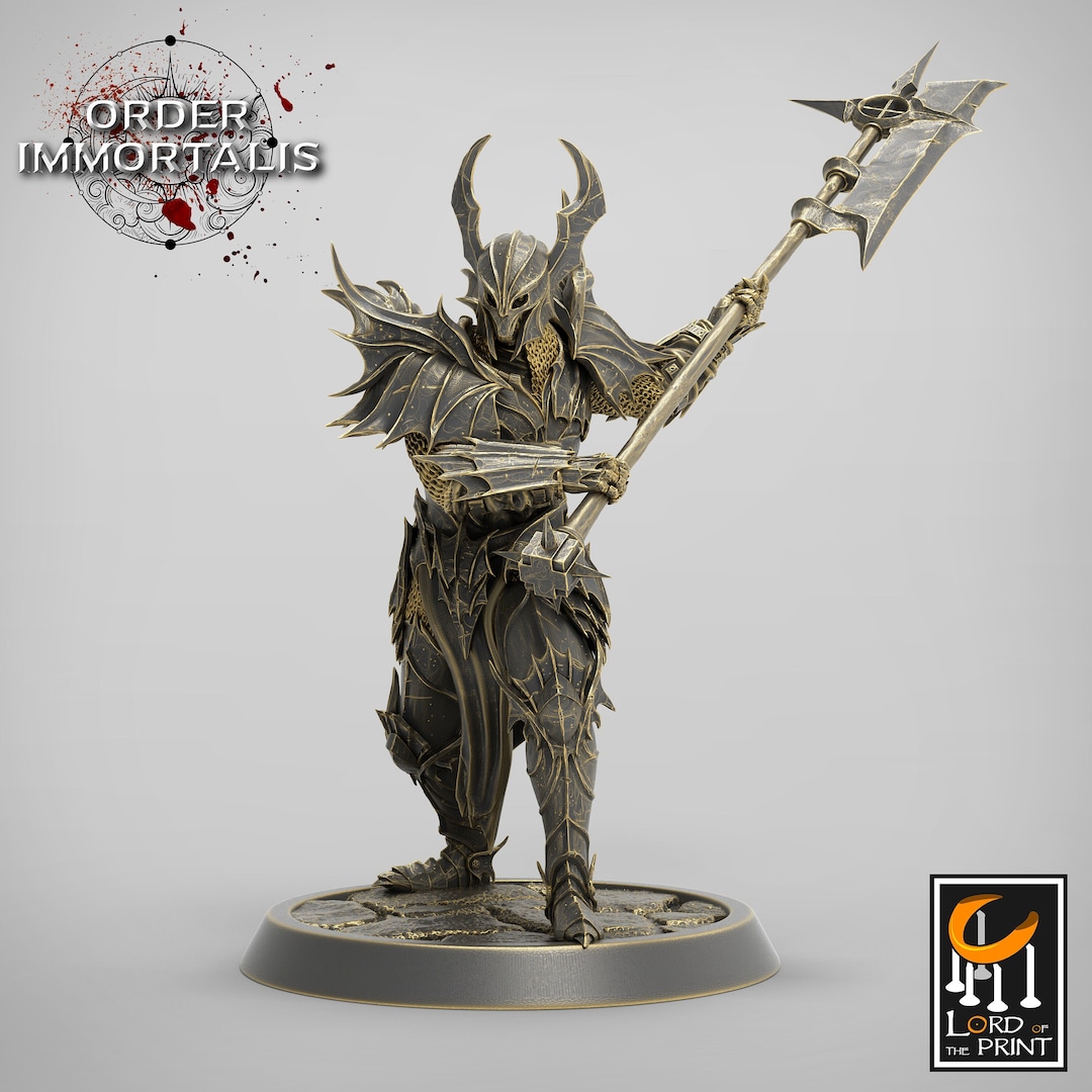 Vampire Army. Halberd. Lord of the Print. D&D, RPG, Pathfinder, Resin ...