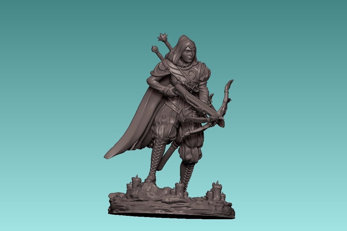 Female Human Rogue. Crossbow. D&D, RPG, Pathfinder, Resin Miniature ...